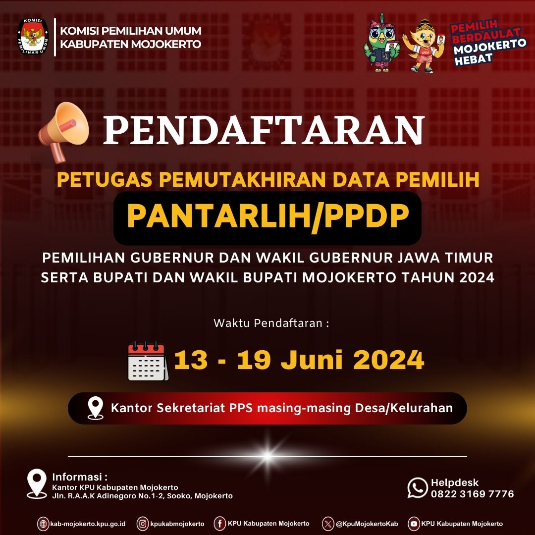 Sedangkan jadwal Pembentukan Pantarlih sebagai berikut